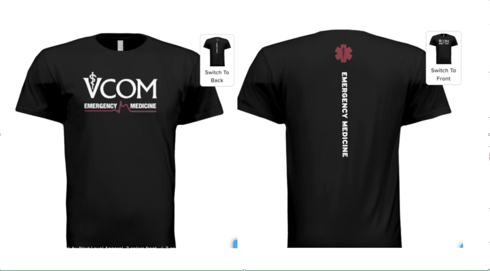 ACOEP Comfort Colors Black EM Shirts | Student Organizations of VCOM ...